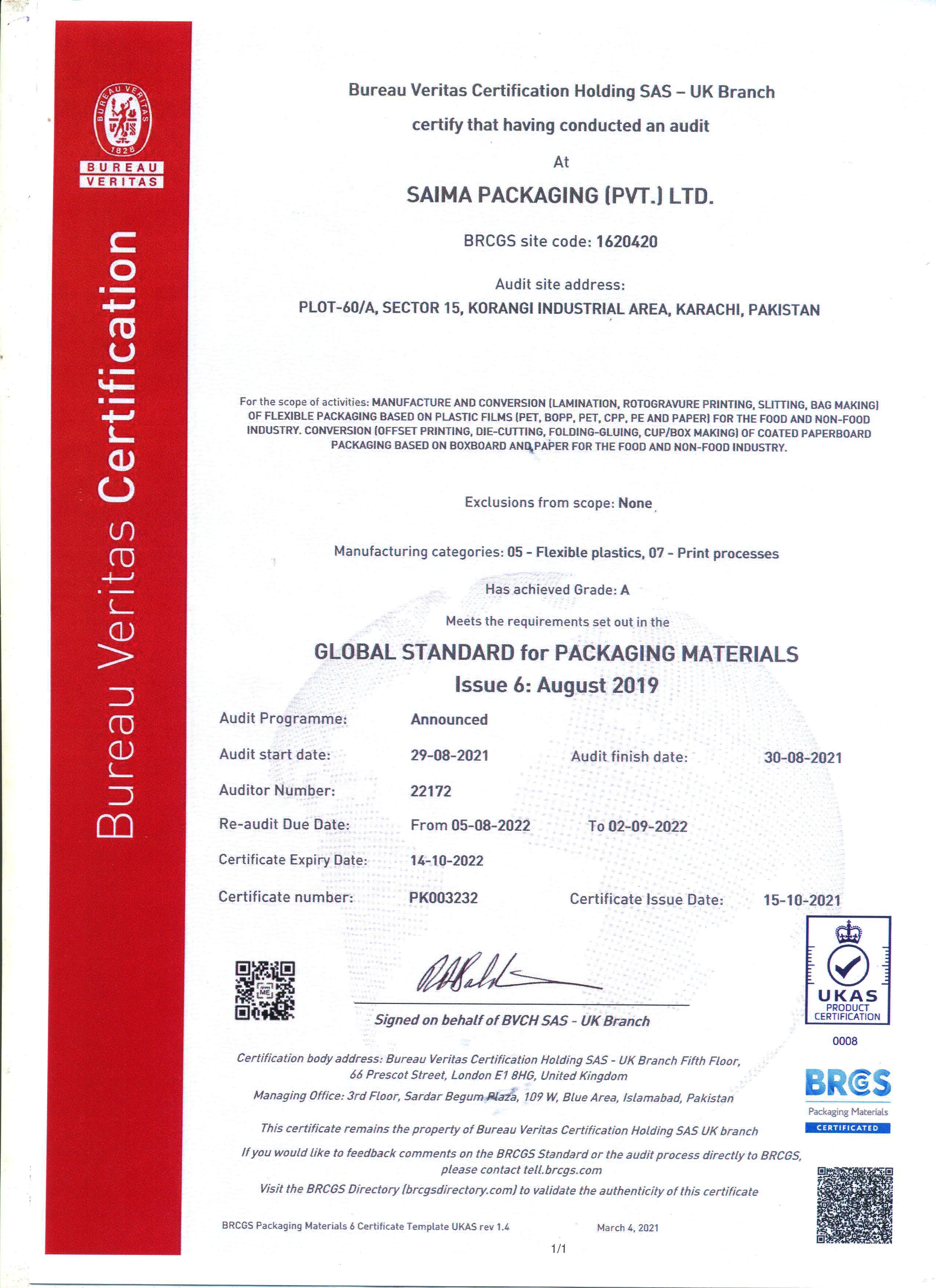 Saima Packaging Pvt Ltd